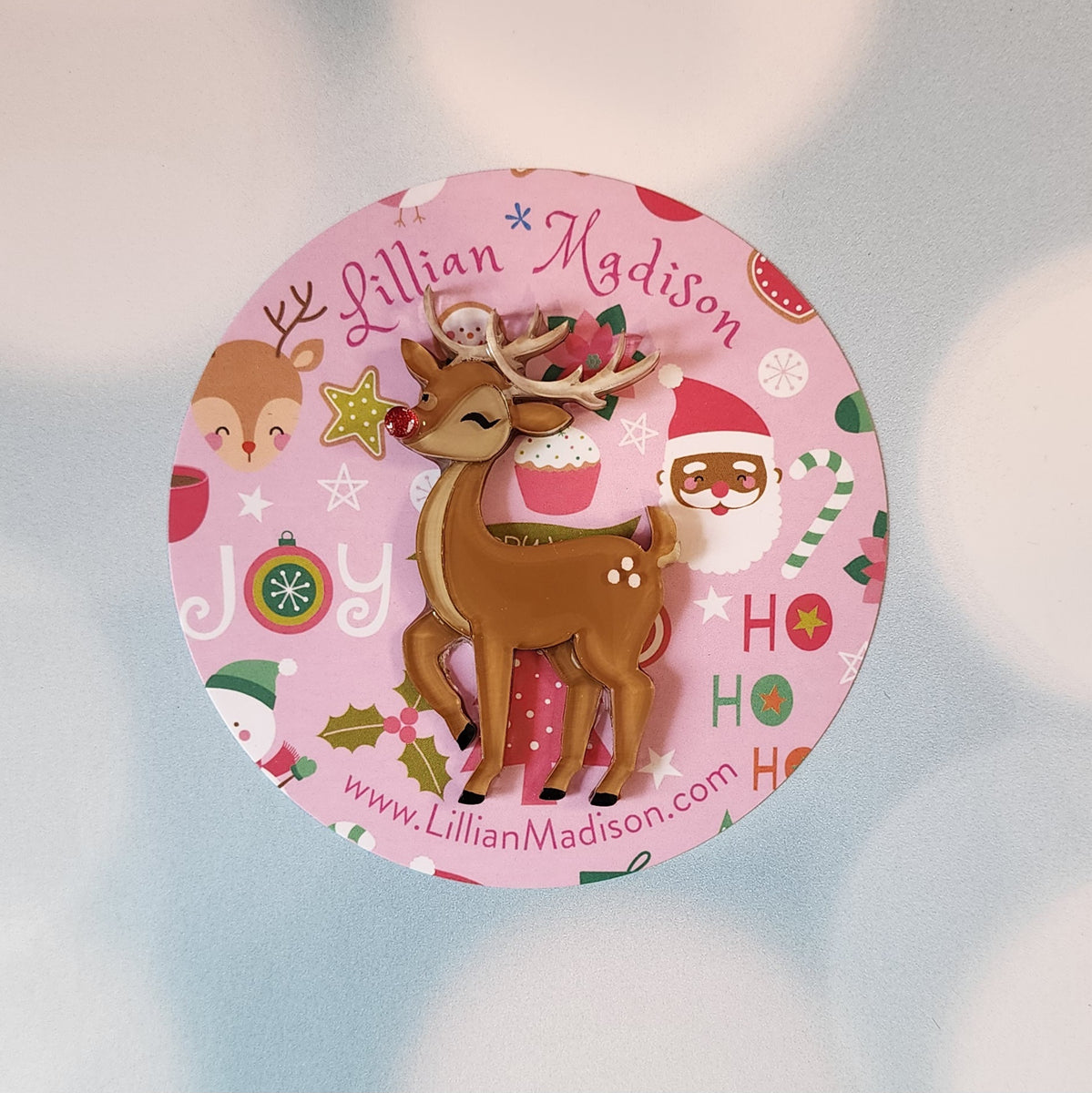 Pre Order Rudolph the Reindeer Brooch – Lillian*Madison